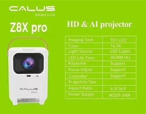 مینی ویدئو پروژکتور کالوس مدل CALUS Z8X PRO – می ماه تک